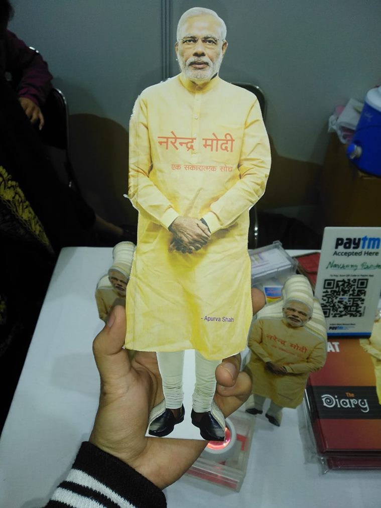 PM Narendra Modi Book : At World Book Fair in Delhi, a book cut out ...
