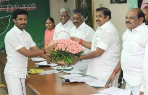 OPS Son Filing Nomination: O.Panneerselvam Son P Ravindranath Kumar ...